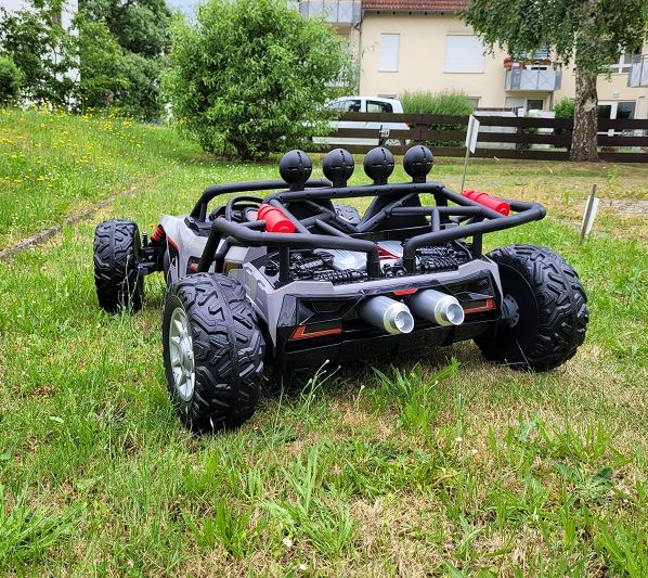Kinder Elektro Auto Beach Buggy 24V Kinderfahrzeug in grau für 2 Kinder ...